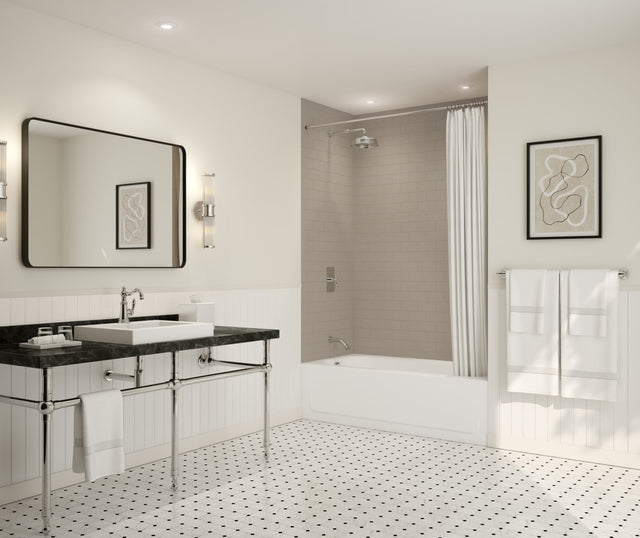 36" x 36" x 72" Swanstone 3x6 Subway Tile Shower Wall Kit | BNGBath