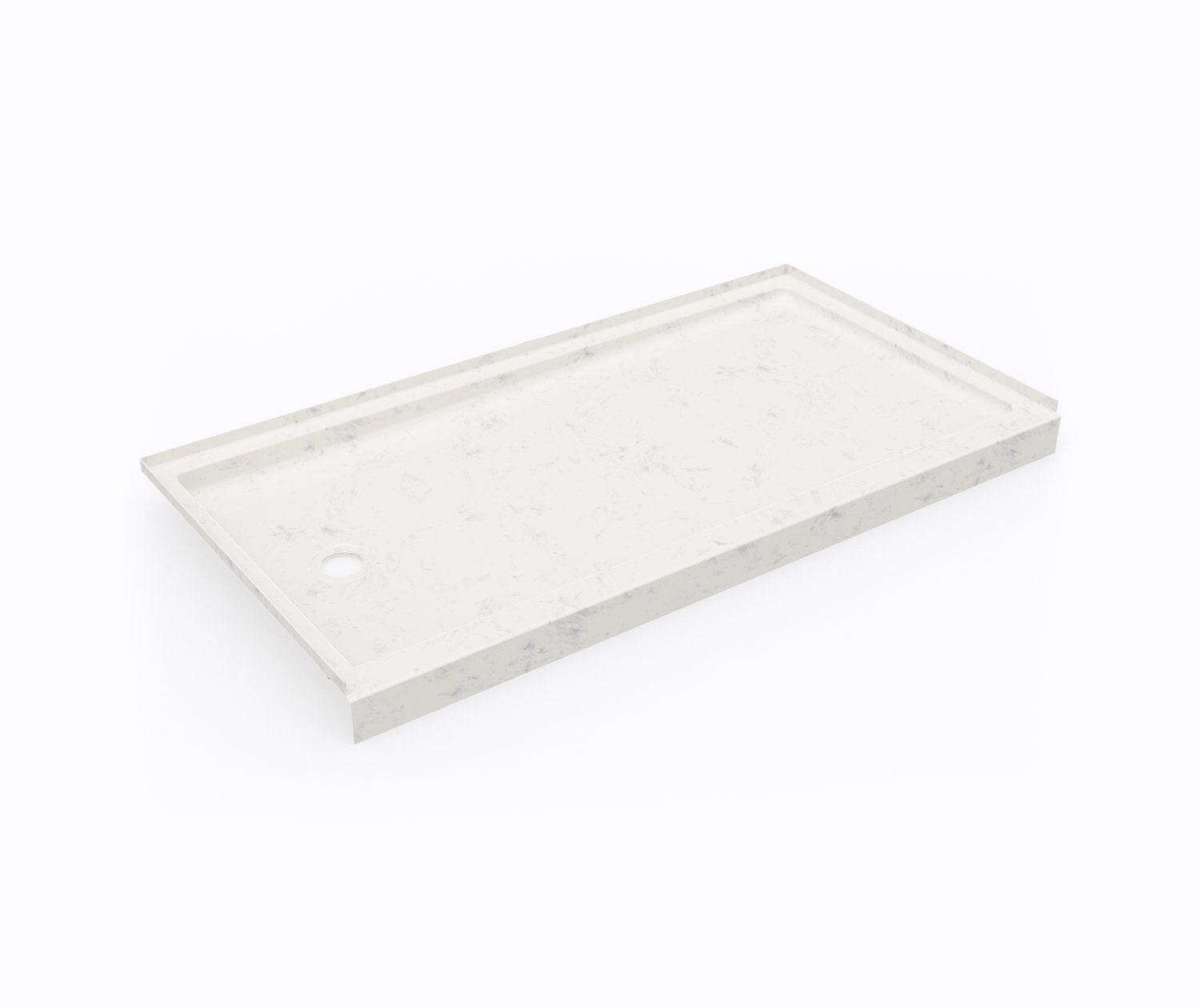 Swan Solid Surface 60-In X 32-In Shower Base With Right Drain – BNGBath